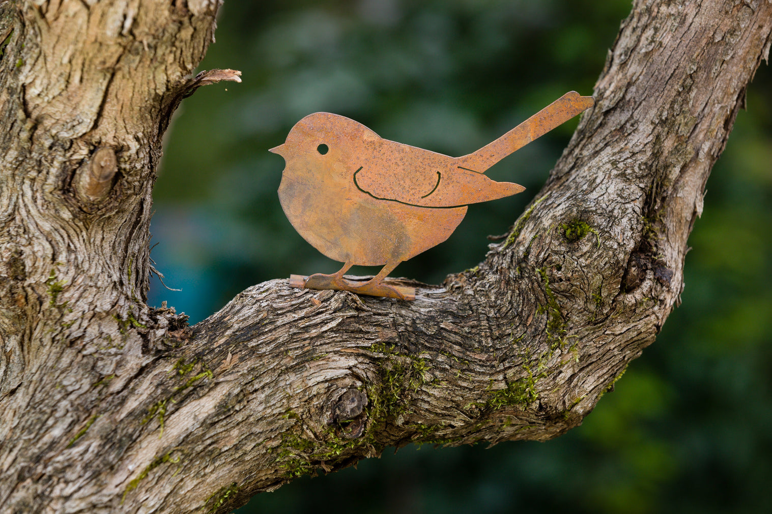 Fat Chickadee - Rusty Birds - Decorative Metal Birds