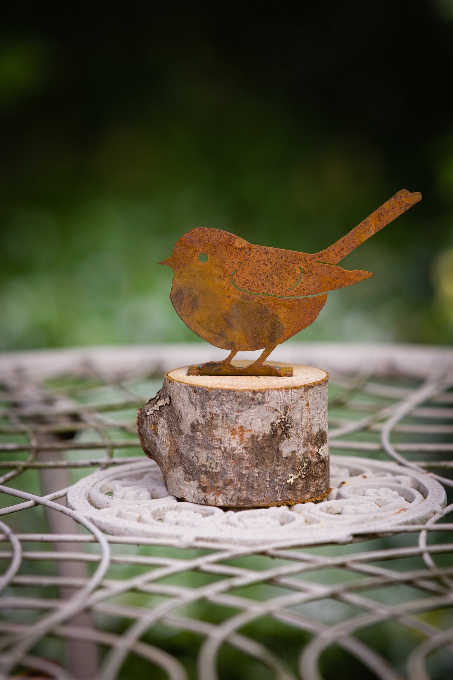 Fat Chickadee - Rusty Birds - Decorative Metal Birds