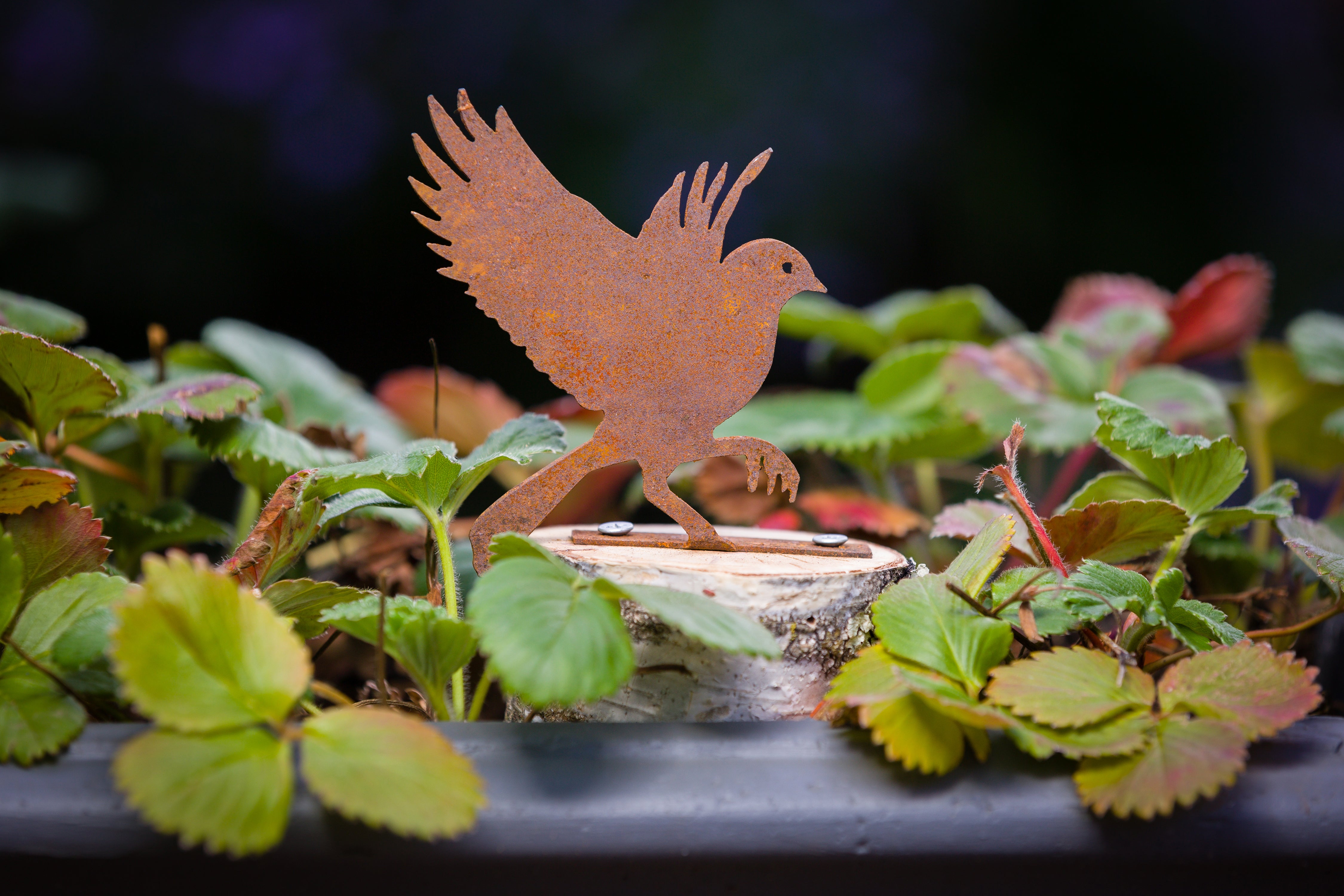 Flying Bluebird - Rusty Birds - Unique Garden Art