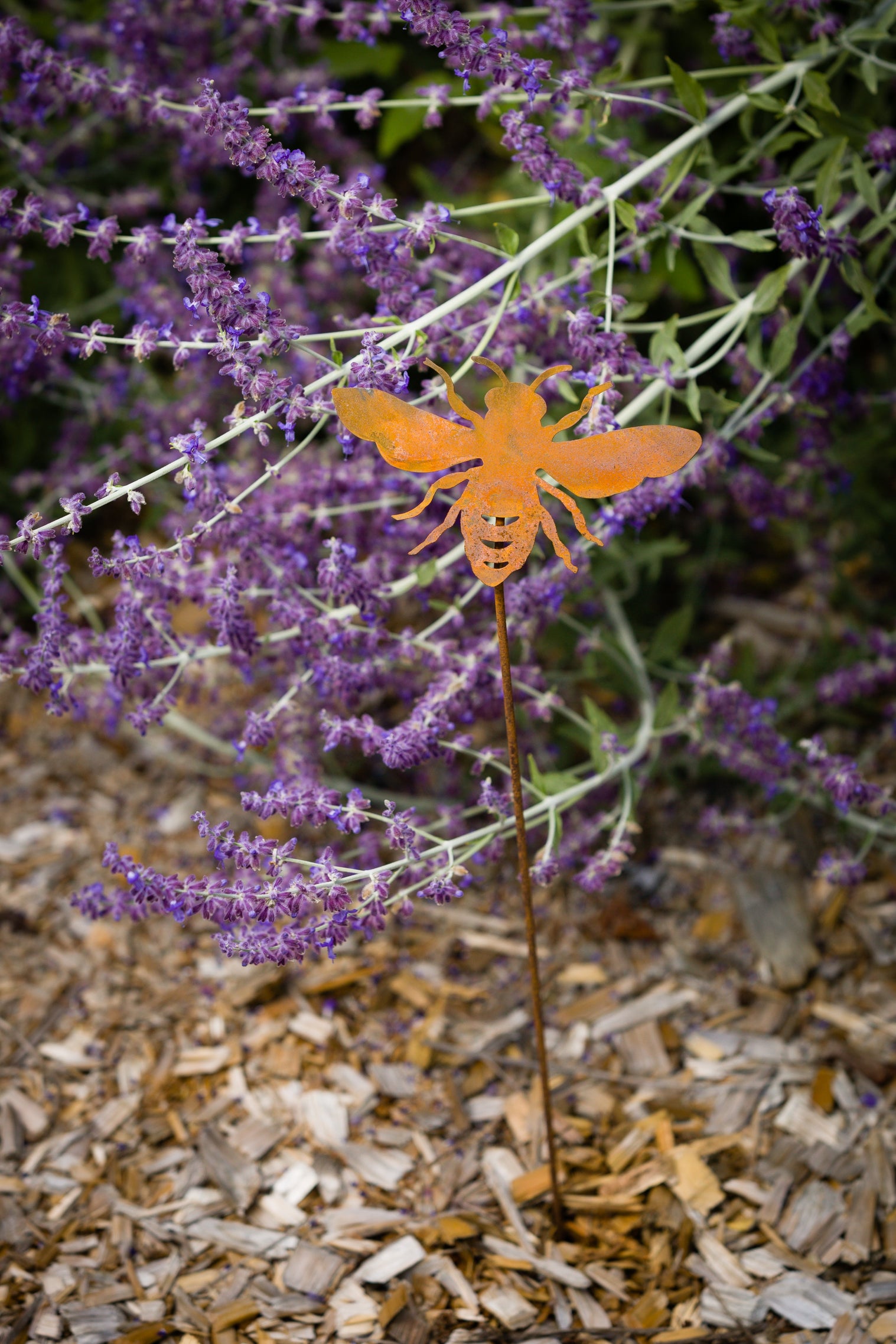 Bee Pick | Rusty Birds | Garden Art