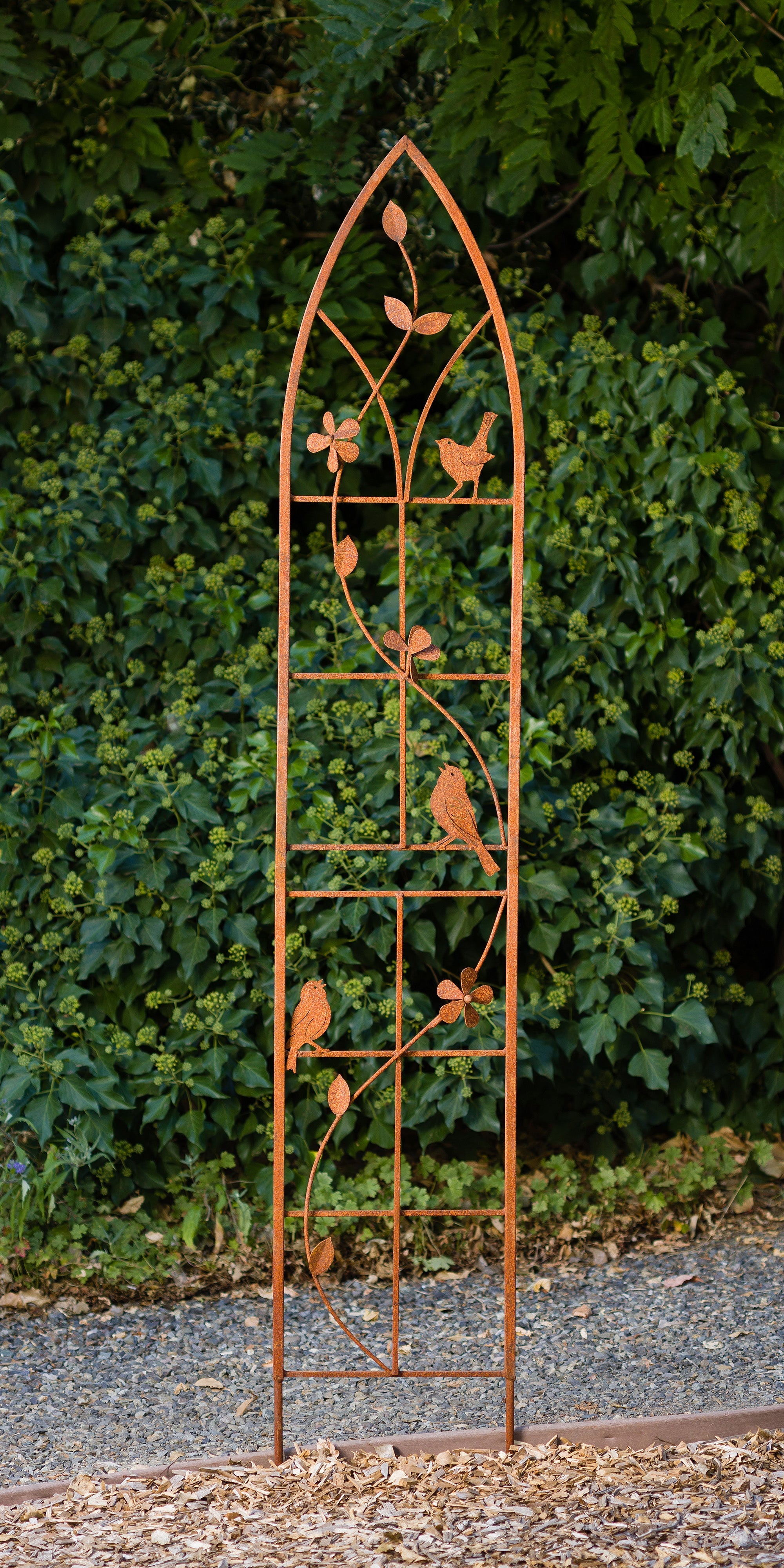 Gothic Window Bird Trellis– Rusty Birds